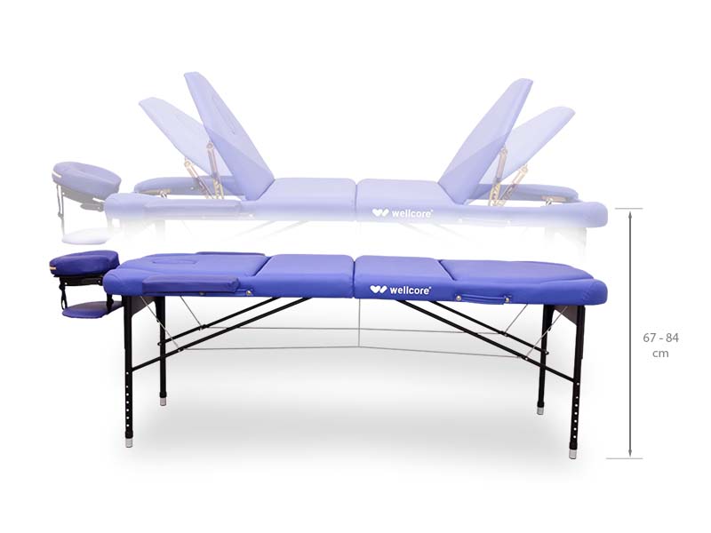 Portable massage table: With Double Backrest | WELLCORE